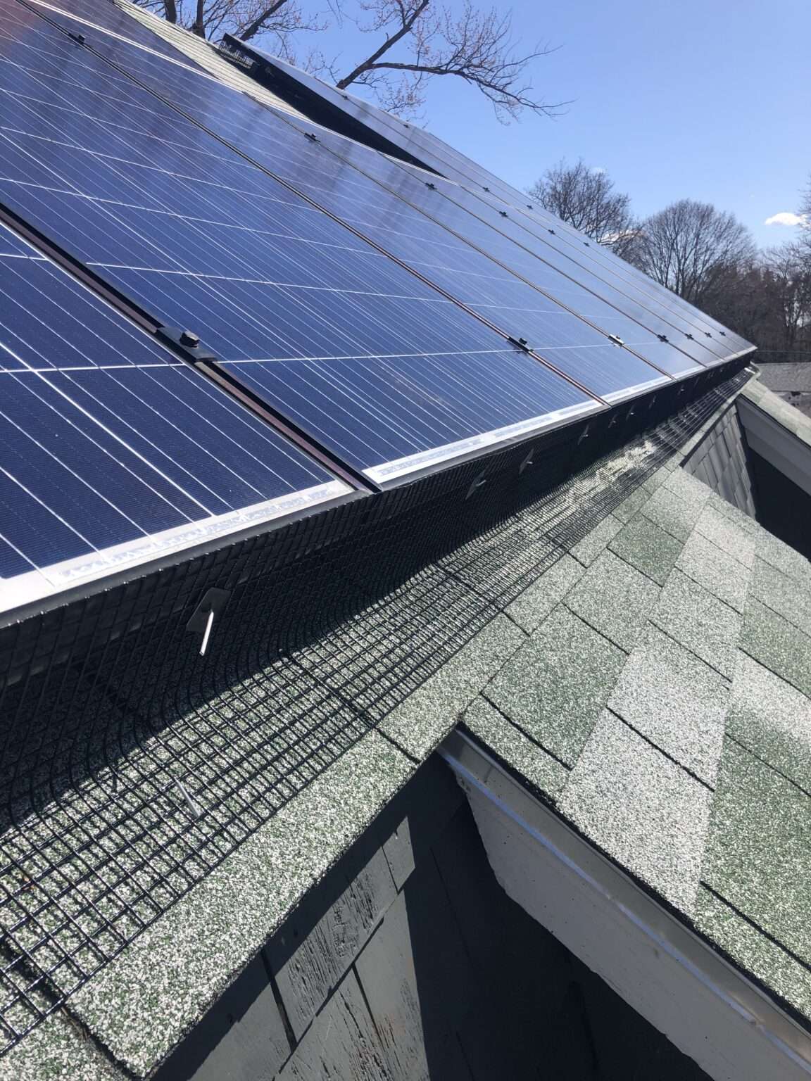 Professional installation of a critter guard.